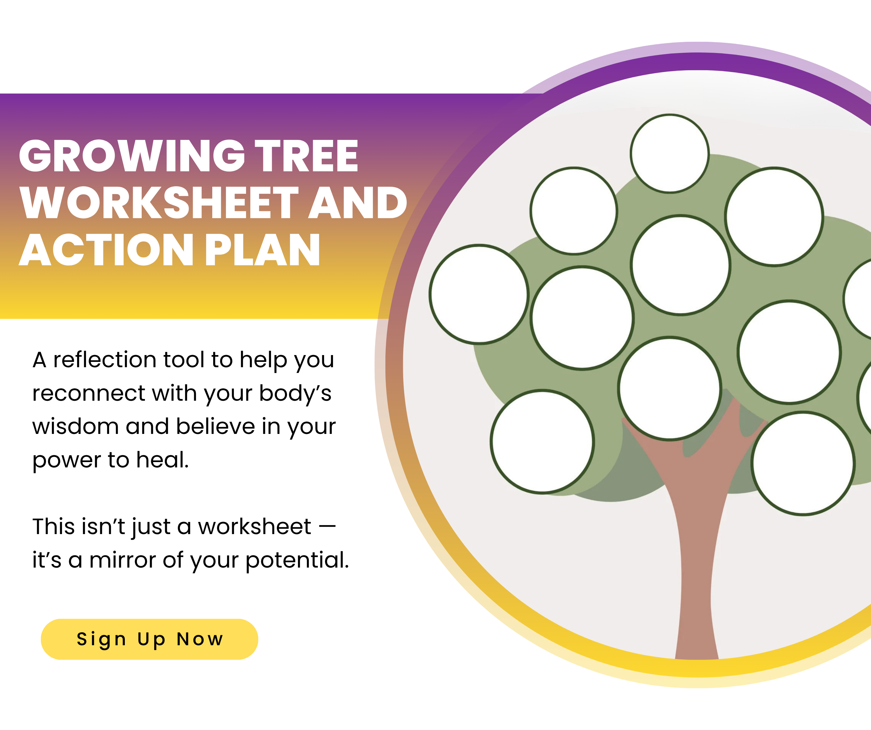 Growing Tree Worksheet and Action Plan – Health Clues